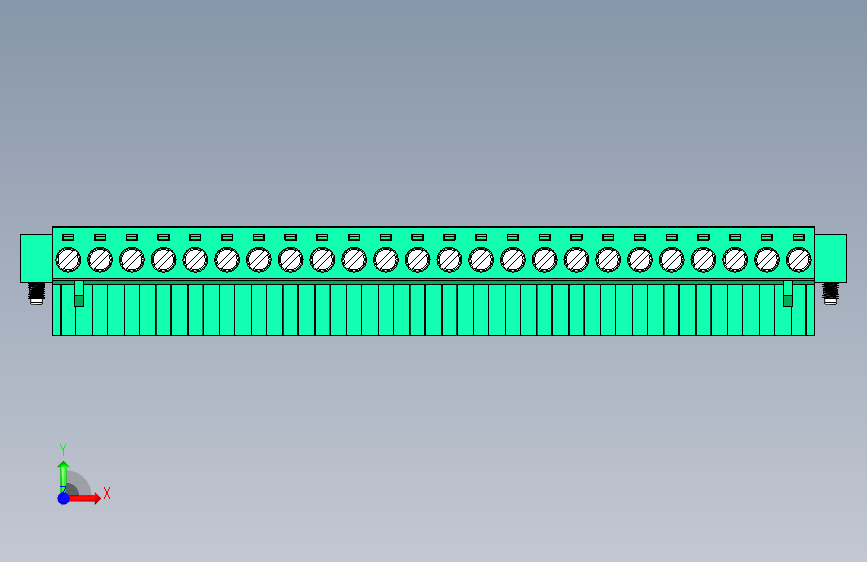 DEGSON 2EDG（M） 系列 5.08mm 螺钉锁紧插拔接线端子组-2EDGKM-5.08-24P-14-00AH_STEP_模型图纸下载 – 懒石网