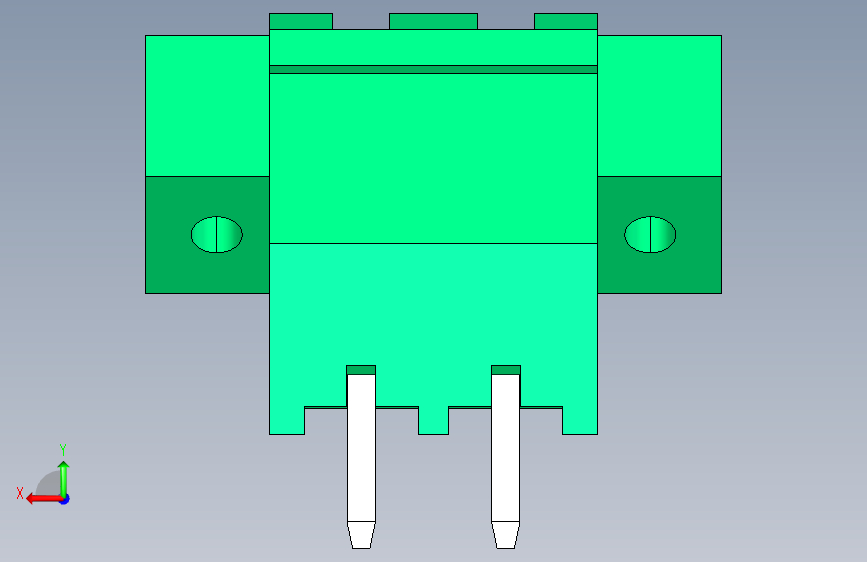 DEGSON 2EDG（M） 系列 5.08mm 螺钉锁紧插拔接线端子组-2EDGLM-5.08-02P-14-00AH_STEP_模型图纸下载 – 懒石网