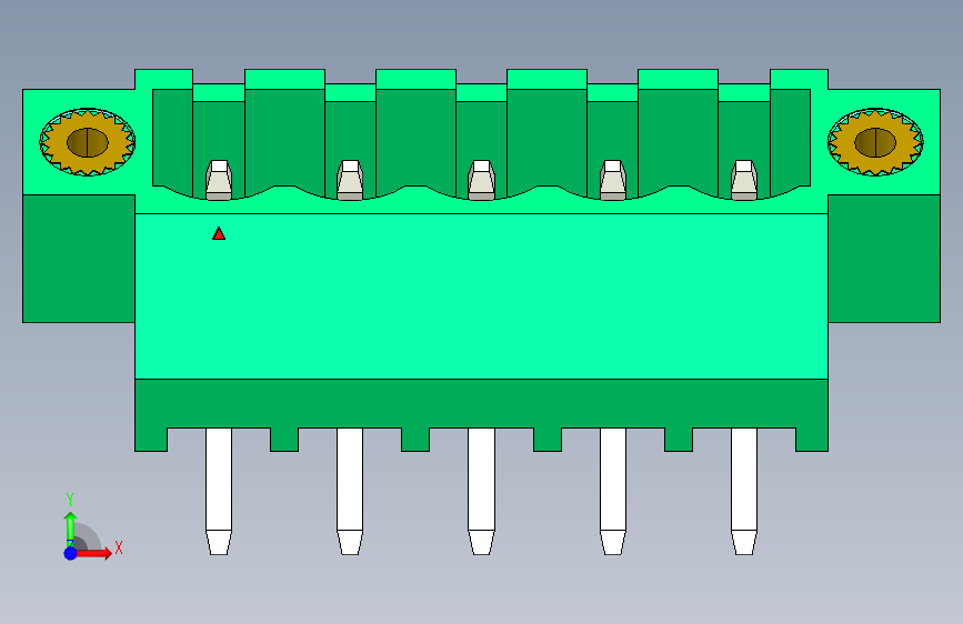 DEGSON 2EDG（M） 系列 5.08mm 螺钉锁紧插拔接线端子组-2EDGLM-5.08-05P-14-00AH_STEP_模型图纸下载 – 懒石网