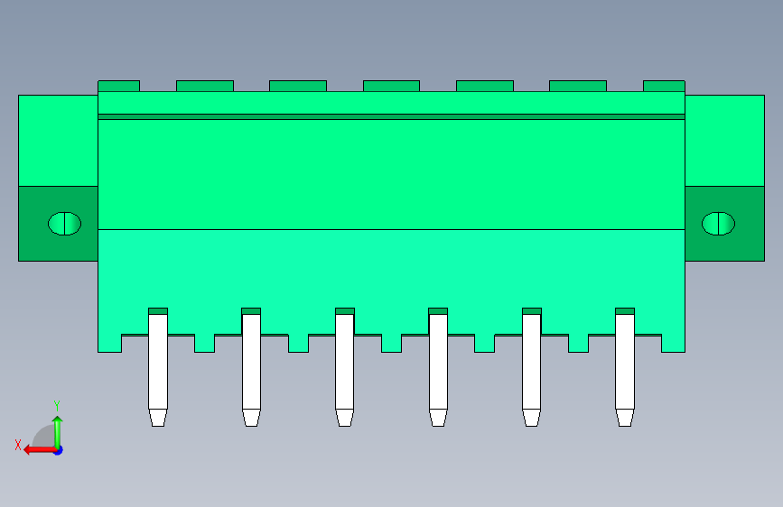 DEGSON 2EDG（M） 系列 5.08mm 螺钉锁紧插拔接线端子组-2EDGLM-5.08-06P-14-00AH_STEP_模型图纸下载 – 懒石网