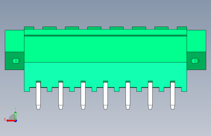 DEGSON 2EDG（M） 系列 5.08mm 螺钉锁紧插拔接线端子组-2EDGLM-5.08-07P-14-00AH_STEP_模型图纸下载 – 懒石网