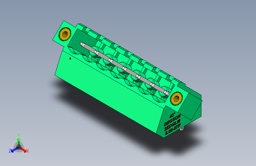DEGSON 2EDG（M） 系列 5.08mm 螺钉锁紧插拔接线端子组-2EDGLM-5.08-07P-14-00AH_STEP_模型图纸下载 – 懒石网