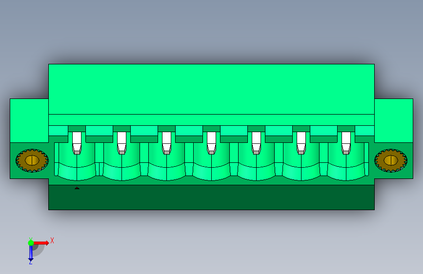 DEGSON 2EDG（M） 系列 5.08mm 螺钉锁紧插拔接线端子组-2EDGLM-5.08-07P-14-00AH_STEP_模型图纸下载 – 懒石网