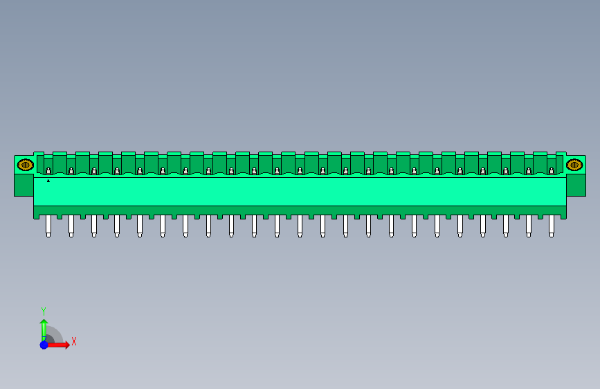 DEGSON 2EDG（M） 系列 5.08mm 螺钉锁紧插拔接线端子组-2EDGLM-5.08-23P-14-00AH_STEP_模型图纸下载 – 懒石网