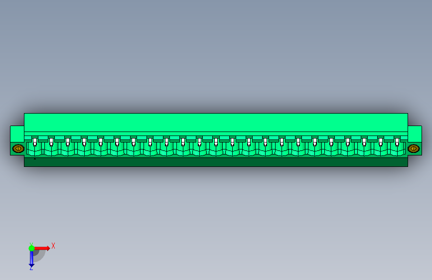 DEGSON 2EDG（M） 系列 5.08mm 螺钉锁紧插拔接线端子组-2EDGLM-5.08-23P-14-00AH_STEP_模型图纸下载 – 懒石网