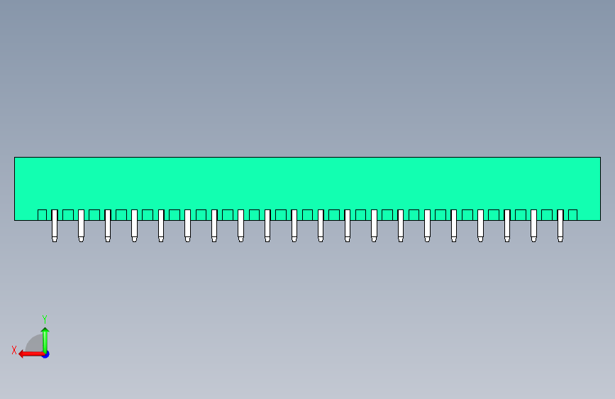 DEGSON 2EDG（M） 系列 5.08mm 螺钉锁紧插拔接线端子组-2EDGVM-5.08-20P-14-00AH_STEP_模型图纸下载 – 懒石网