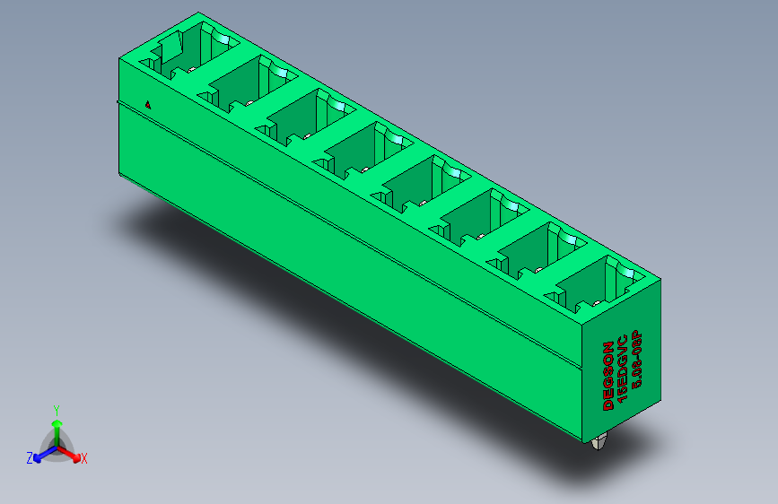 DEGSON 15EDG & 15EDG（公头） 5.08mm 螺钉锁紧，插拔式接线端子 FullPack-15EDGVC-5.08-08P-14-00AH_STEP_模型图纸下载 – 懒石网