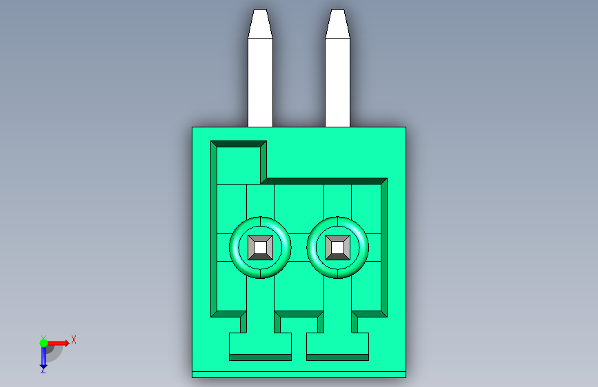 DEGSON 15EDG 系列 2.5mm 接线端子包-15EDGRC-2.5-02P-14-00AH_STEP_模型图纸下载 – 懒石网