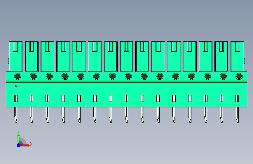 DEGSON 15EDG 系列 3.5mm 插拔式接线端子 FullPack-15EDGB-3.5-15P-14-00AH_STEP_模型图纸下载 – 懒石网