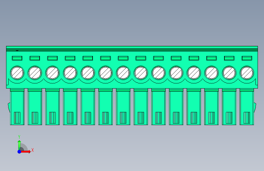 DEGSON 15EDG 系列 3.5mm 插拔式接线端子 FullPack-15EDGK-3.5-14P-14-00AH_STEP_模型图纸下载 – 懒石网