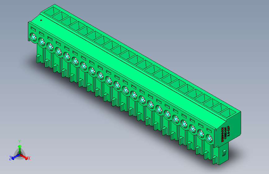 DEGSON 15EDG 系列 3.5mm 插拔式接线端子 FullPack-15EDGK-3.5-22P-14-00AH_STEP_模型图纸下载 – 懒石网