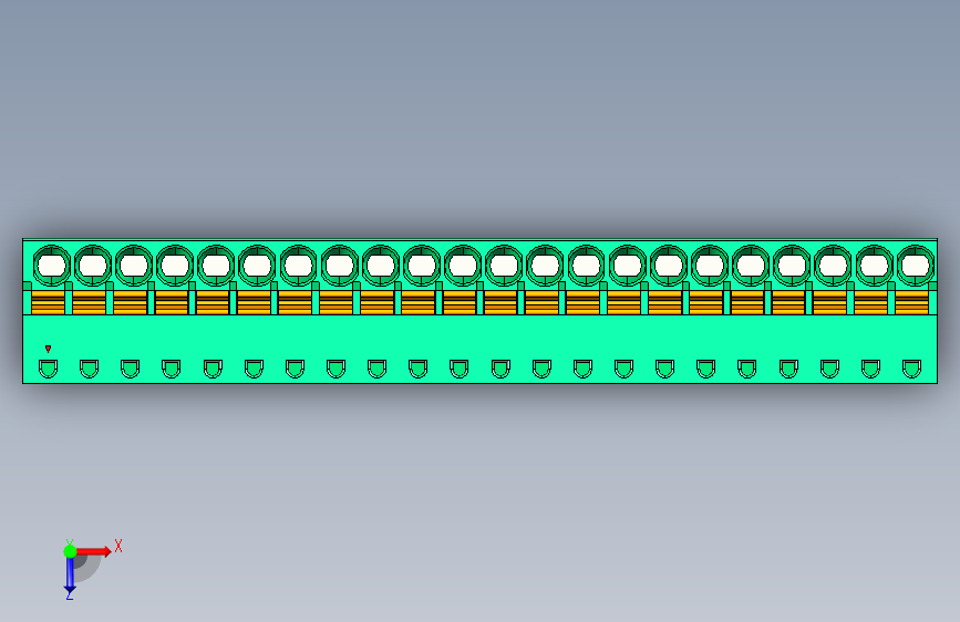 DEGSON 15EDG 系列 3.5mm 插拔式接线端子 FullPack-15EDGKD-3.5-22P-14-00AH_STEP_模型图纸下载 – 懒石网