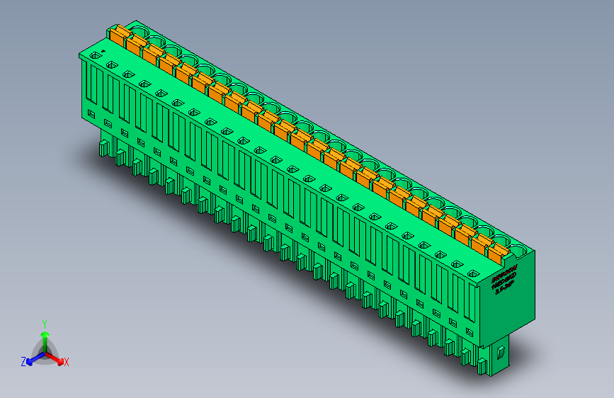 DEGSON 15EDG 系列 3.5mm 插拔式接线端子 FullPack-15EDGKD-3.5-24P-14-00AH_STEP_模型图纸下载 – 懒石网