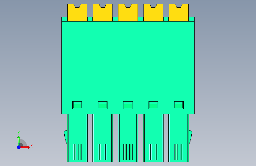 DEGSON 15EDG 系列 3.5mm 插拔式接线端子 FullPack-15EDGKN-3.5-05P-14-00AH_STEP_模型图纸下载 – 懒石网