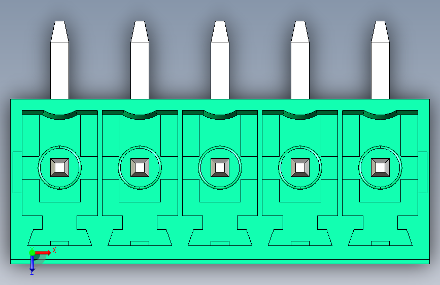 DEGSON 15EDG 系列 3.5mm 插拔式接线端子 FullPack-15EDGRC-3.5-05P-14-00AH_STEP_模型图纸下载 – 懒石网