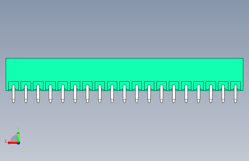 DEGSON 15EDG 系列 3.5mm 插拔式接线端子 FullPack-15EDGVC-3.5-19P-14-00AH_STEP_模型图纸下载 – 懒石网