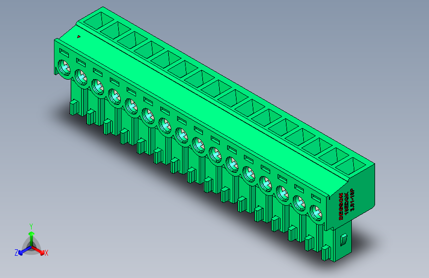 DEGSON 15EDG 系列 3.81mm 插拔式接线端子-15EDGK-3.81-16P-14-00AH_STEP_模型图纸下载 – 懒石网