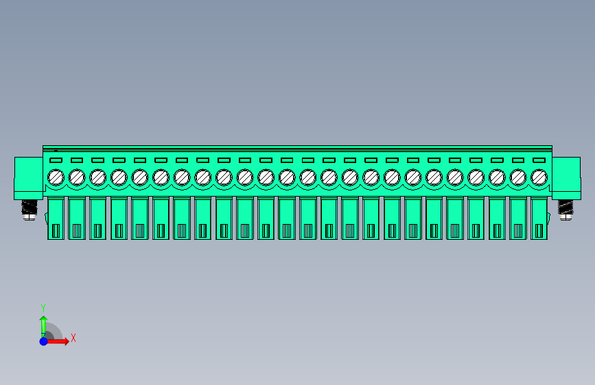 DEGSON 15EDG（公头） 3.5mm 螺钉锁紧，插拔式接线端子 FullPack-15EDGKM-3.5-24P-14-00AH_STEP_模型图纸下载 – 懒石网
