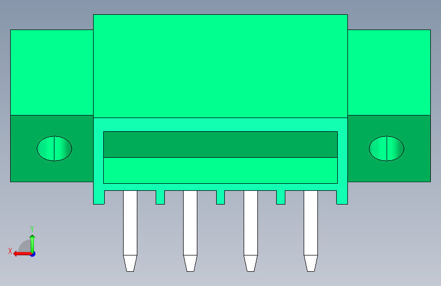 DEGSON 15EDG（公头） 3.5mm 螺钉锁紧，插拔式接线端子 FullPack-15EDGLM-3.5-04P-14-00AH_STEP_模型图纸下载 – 懒石网