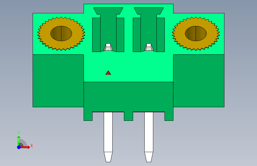 DEGSON 15EDG（公头） 3.81mm 螺钉锁紧，插拔式接线端子 FullPack-15EDGLM-3.81-02P-14-00AH_STEP_模型图纸下载 – 懒石网
