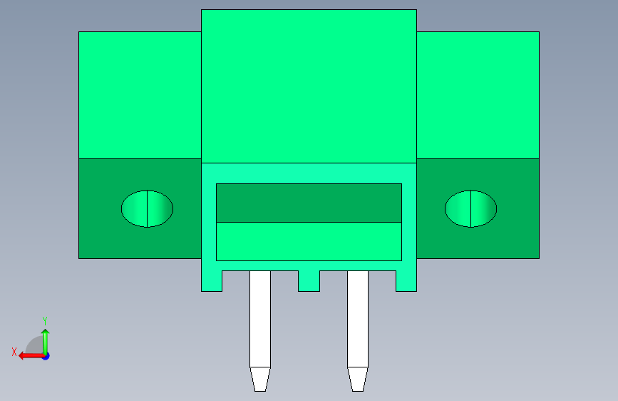 DEGSON 15EDG（公头） 3.81mm 螺钉锁紧，插拔式接线端子 FullPack-15EDGLM-3.81-02P-14-00AH_STEP_模型图纸下载 – 懒石网