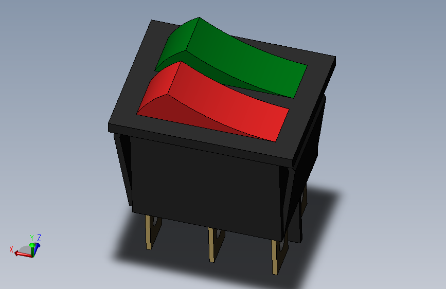 кнопка двойная_SOLIDWORKS 2019_模型图纸下载 – 懒石网