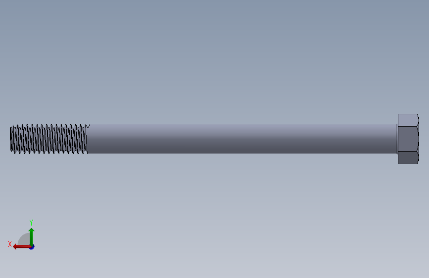 UNC 六角螺栓-Hex Bolt 0.375-16 x 5.SLDPRT_SOLIDWORKS 2019_模型图纸下载 – 懒石网