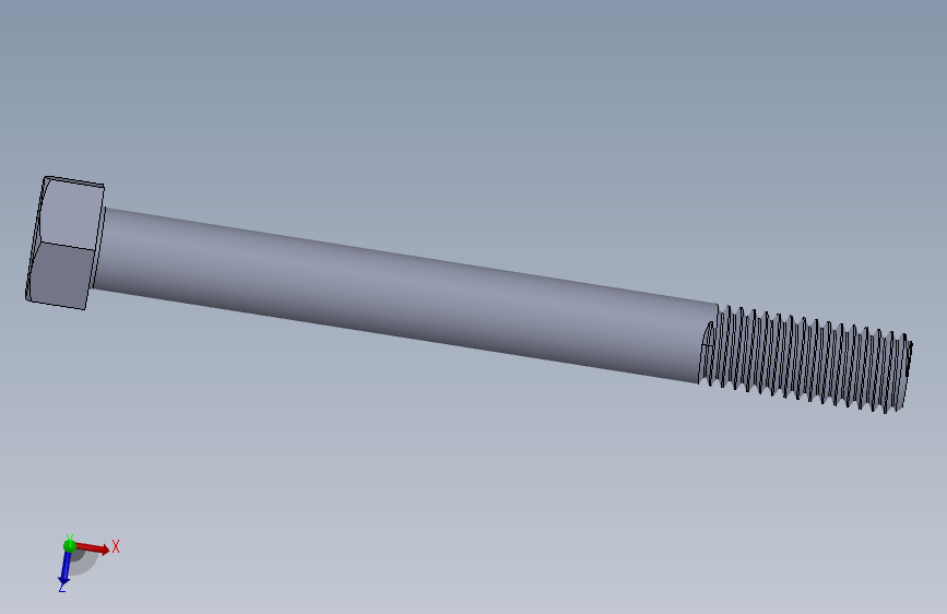UNC 六角螺栓-Hex Bolt 0.500-13 x 5.SLDPRT_SOLIDWORKS 2019_模型图纸下载 – 懒石网
