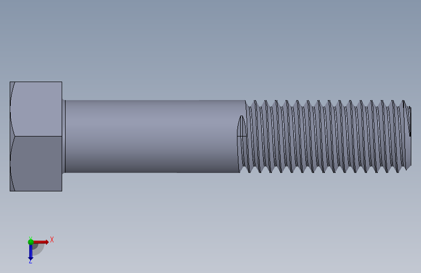 UNC 六角螺栓-Hex Bolt 0.625-11 x 3.SLDPRT_SOLIDWORKS 2019_模型图纸下载 – 懒石网