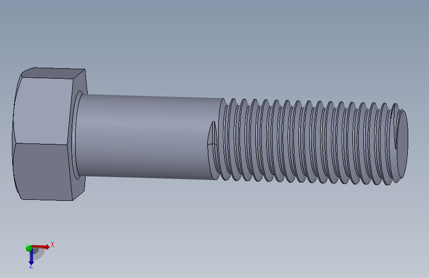 UNC 六角螺栓-Hex Bolt 0.750-10 x 3.SLDPRT_SOLIDWORKS 2019_模型图纸下载 – 懒石网