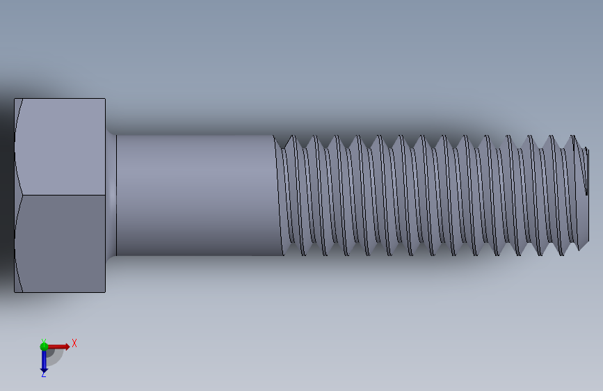 UNC 六角螺栓-Hex Bolt 0.3125-18 x 1.250.SLDPRT_SOLIDWORKS 2019_模型图纸下载 – 懒石网