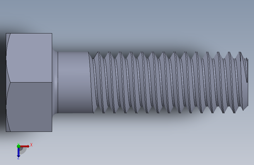 UNC 六角螺栓-Hex Bolt 0.3125-18 x 1.SLDPRT_SOLIDWORKS 2019_模型图纸下载 – 懒石网