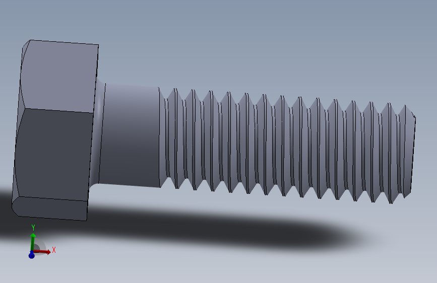 UNC 六角螺栓-Hex Bolt 0.3125-18 x 1.SLDPRT_SOLIDWORKS 2019_模型图纸下载 – 懒石网