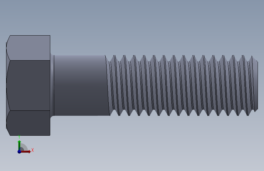 UNC 六角螺栓-Hex Bolt 0.4375-14 x 1.5.SLDPRT_SOLIDWORKS 2019_模型图纸下载 – 懒石网