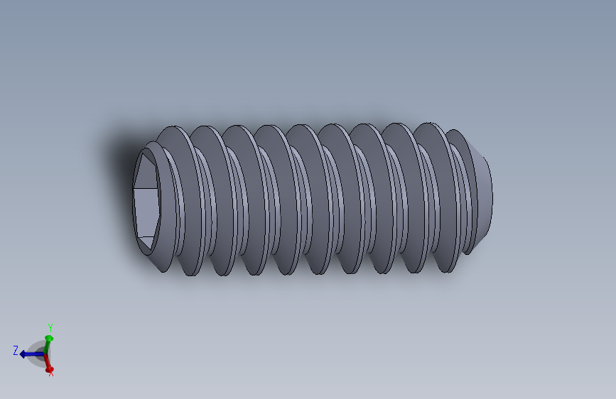 UNC 平头紧定螺钉-UNC SET SCREW 10-24 x0.4375.SLDPRT_SOLIDWORKS 2019_模型图纸下载 – 懒石网