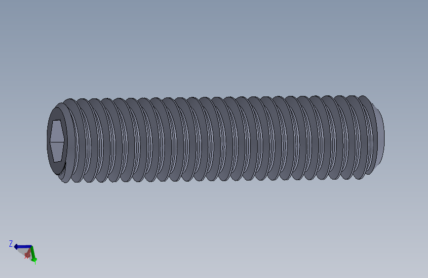 UNC 平头紧定螺钉-UNC SET SCREW 0.500 x2.000.SLDPRT_SOLIDWORKS 2019_模型图纸下载 – 懒石网