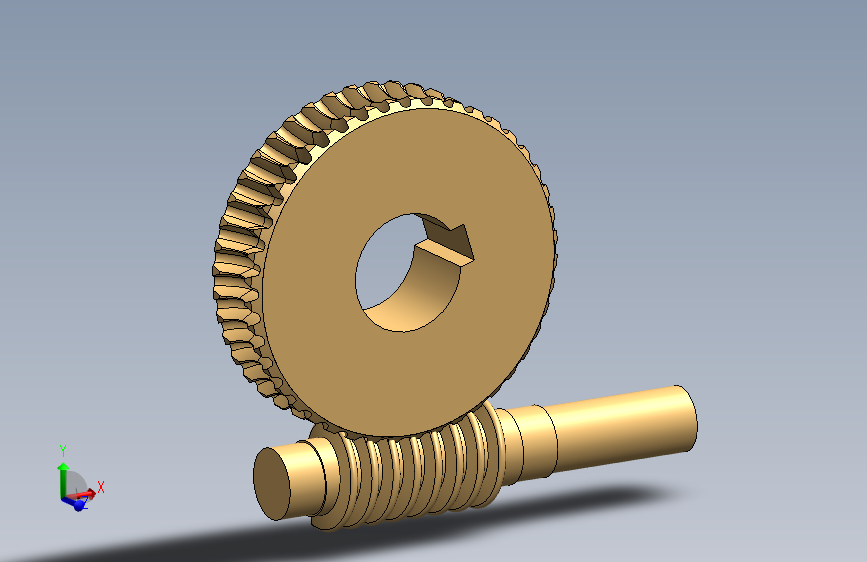 蜗轮蜗杆 Solidworks 2022 模型图纸下载 懒石网