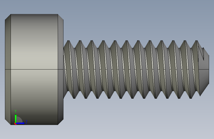 M2-M2 x 0.4mm Thread 5mm LONG SOCKET HEAD CAP SCREW.STEP_STEP_模型图纸下载 – 懒石网