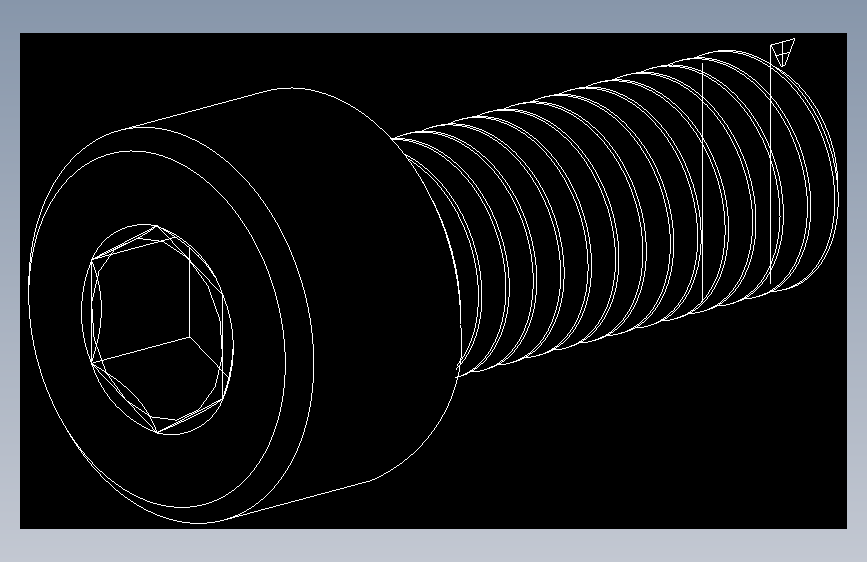 M8 x 1.25mm Thread 20mm LONG SOCKET HEAD CAP SCREW.DWG_AutoCAD 2000_模型 ...