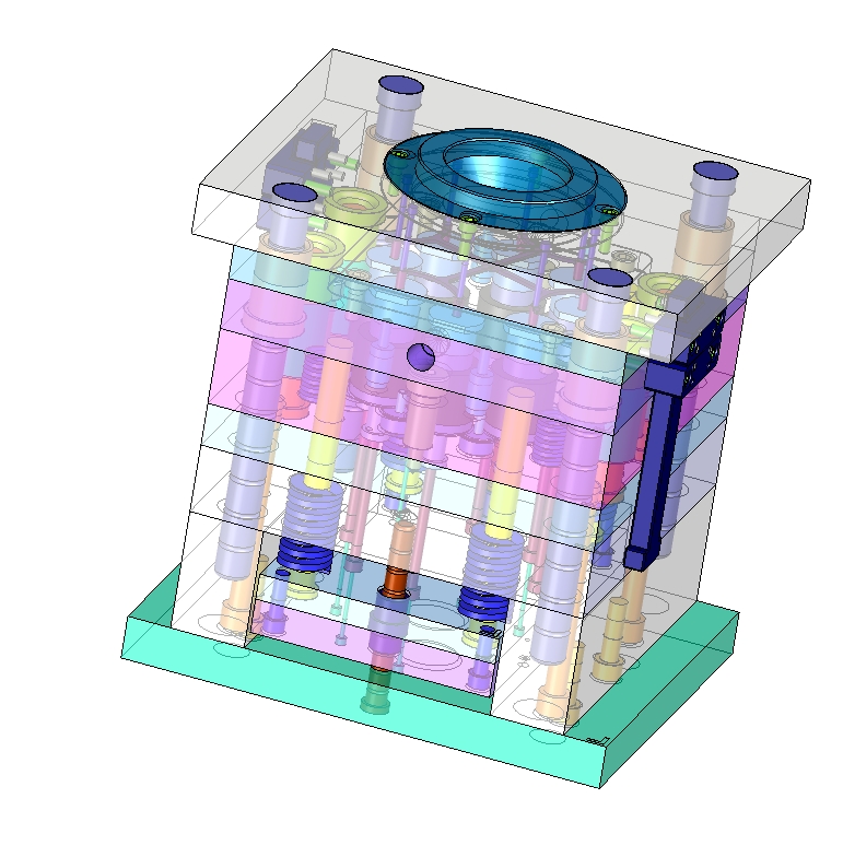 E1226-相机旋转蜗杆模具设计三维UG7.5无参_UG NX_模型图纸下载 – 懒石网