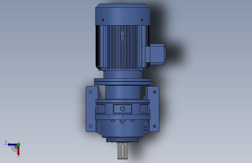 E1341-BWD2-17-4KW电机减速机三维SW2014带参_SOLIDWORKS 2014_模型图纸下载 – 懒石网