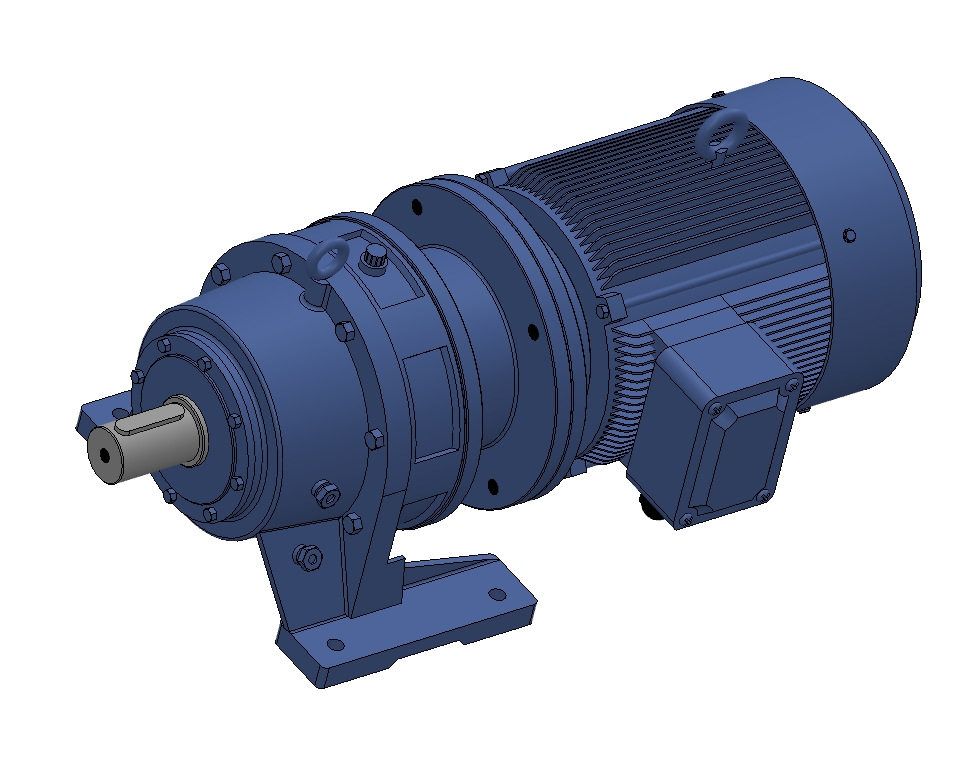 E1341-BWD2-17-4KW电机减速机三维SW2014带参_SOLIDWORKS 2014_模型图纸下载 – 懒石网