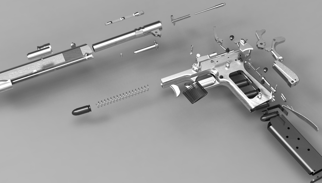 UG手枪3_UG NX 7_模型图纸下载 – 懒石网