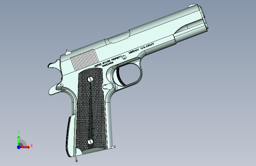 UG手枪3_UG NX 7_模型图纸下载 – 懒石网