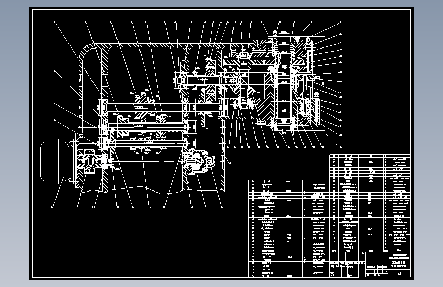 XO1-XK5040数控立式铣床进给系统CAD毕业设计图纸CAD129408_AutoCAD 2000_模型图纸下载 – 懒石网