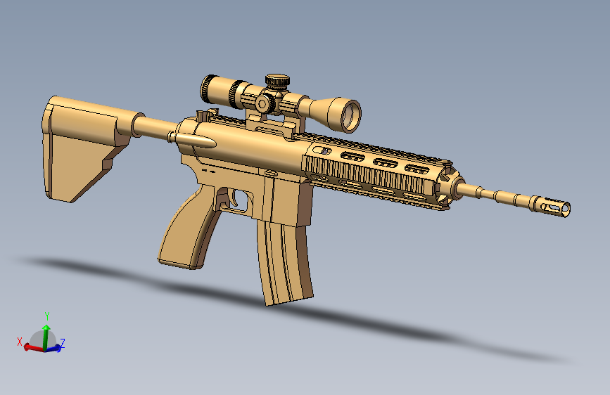 m416_SOLIDWORKS _模型图纸下载 – 懒石网