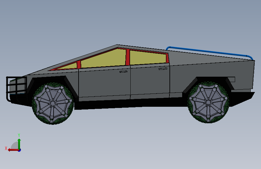 特斯拉Cybertruck改装版_SOLIDWORKS 2020_模型图纸下载 – 懒石网