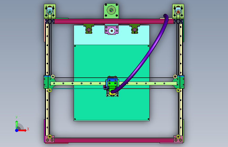 高精度coreXY结构双色3D打印机_STEP _模型图纸下载 – 懒石网