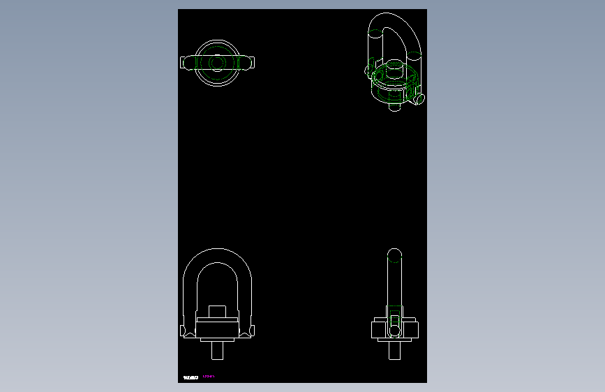 安全吊環J.-2D多系列多零件图纸模型_AotuCAD dxf_模型图纸下载 – 懒石网