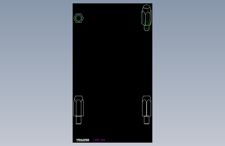 定位配件2264-2D多系列多零件图纸模型_AotuCAD dxf_模型图纸下载 – 懒石网